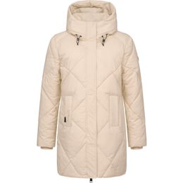 Steppmantel Ragwear "Steppmantel Diamanta", Damen, Gr. L, beige (ecru), Obermaterial: 100% Polyester PES. Obermaterial: Futter: 100% Polyester PES. 100% Polyester PES., M&auml;ntel Steppmantel