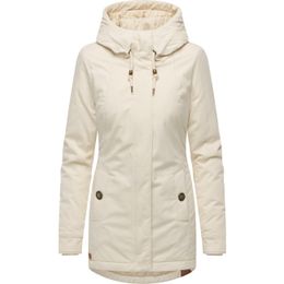 Winterjacke Ragwear "Winterjacke Monadena Parka YOUMODO", Damen, Gr. 5XL, beige (ecru), Obermaterial: 68% Baumwolle CO. 32% Nylon NY. Obermaterial: Futter: 100% Polyester PES. 100% Polyester PES., Jacken Winterjacke