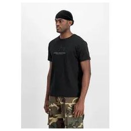 T-Shirt Alpha Industries "Basic T-Shirt BL Rubber", Herren, Gr. 3XL, schwarz, grau, Obermaterial: 90% Baumwolle, 10% Polyester, Shirts T-Shirt