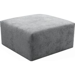 Polsterhocker WERK2 "Zeus-XL", grau, B:80cm H:41cm T:80cm, 100% Polyester, Hocker, Polsterhocker, Curvy Trend Hocker mit urbaner Optik