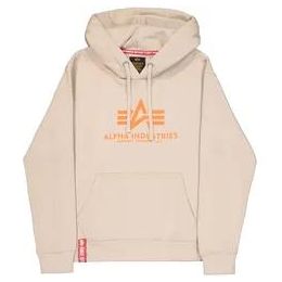 Hoodie Alpha Industries "Basic Hoodie BL", Herren, Gr. L, beige (organic beige), Obermaterial: 80% Baumwolle, 20% Polyester, regular fit, Sweatshirts Hoodie