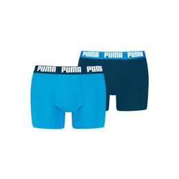 Boxershorts Puma "Boxershort 2er Pack", Herren, Gr. L, blau (hellblau), Obermaterial: 95% Baumwolle CO. 5% Elasthan EL., Unterhosen Boxershorts