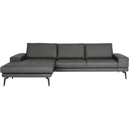 Ecksofa DIE PLANBAR "PN-EM20061, wahlweise frei im Raum stellbar", torro anthrazit, B:310cm H:86cm T:180cm, Sofas, Ecksofa, wahlweise mit echt bezogenem R&uuml;cken und Sitztiefenverstellung
