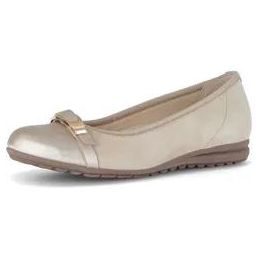Ballerina Gabor "Eleganter Ballerina", Damen, Gr. 38, beige, Schuhe Ballerina