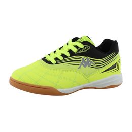 Hallenschuh Kappa "Joy", Jungen, Gr. 31, schwarz (lime, schwarz), Synthetik, Textil, Schuhe Hallenschuh