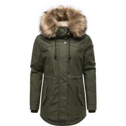 Winterjacke Ragwear "Winterjacke Tawny Short YOUMODO", Damen, Gr. 4XL, gr&uuml;n (schwarz olive), Obermaterial: 65% Polyester PES. 35% Baumwolle CO. Obermaterial: Futter: 100% Polyester PES. 100% Polyester PES., Jacken Winterjacke