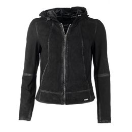Lederjacke Maze "Lederjacke Donie", Damen, Gr. L, schwarz, Obermaterial: 100% Lammnappaleder LANA. Futter: 100% Polyester PES., Jacken Lederjacke