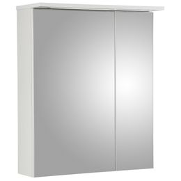 Spiegelschrank Schildmeyer "Profil 16", wei&szlig;, B:60cm H:72,5cm T:16cm, Schr&auml;nke, Spiegelschrank, Breite 60 cm, 2-t&uuml;rig, LED-Beleuchtung, Schalter-/Steckdosenbox