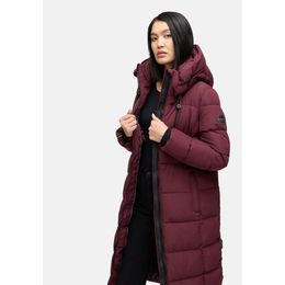 Winterjacke Marikoo "Marikoo Nadeshikoo XVI Damen lange Winter Steppjacke B985", Damen, Gr. XXL, rot (wine), Obermaterial: 100% Polyester PES., Jacken Winterjacke