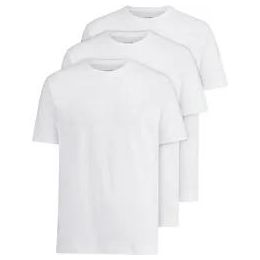 T-Shirt OLYMP, Herren, Gr. XXL, wei&szlig;, Single Jersey, Obermaterial: 100% Baumwolle, unifarben, Basic, tailliert normal, Rundhals, Shirts T-Shirt, Rundhalsausschnitt, modern fit, reine Baumwolle