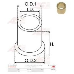 AS-PL Buchse, Starterwelle SBU9007 Universal f&uuml;r FIAT 82277189 9920623