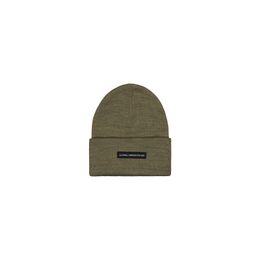 Skim&uuml;tze Alpha Industries "Rubber Logo Beanie", Herren, Gr. onesize, schwarz olive, Obermaterial: 60% Polyester, 40% Polyacryl, M&uuml;tzen Skim&uuml;tze