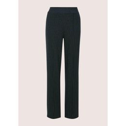 Madeleine Mode Jerseyhose MADELEINE "Palazzohose Jerseyhose mit Nadelstreifen", Damen, Gr. 20, N + K Gr, blau (marine, wollwei&szlig;), Obermaterial: 68% Polyester PES. 25% Viskose CV. 7% Elasthan EL., Hosen Jerseyhose