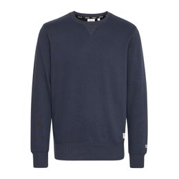 !Solid Rundhalspullover SOLID "Rundhalspullover SDCHAD", Herren, Gr. L, blau (insignia blau), Obermaterial: 65% Polyester PES. 35% Baumwolle CO., unifarben, Basic, normal, Rundhals, Pullover Rundhalspullover