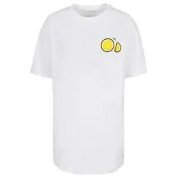 T-Shirt Merchcode "Merchcode Ladies Lemon Party Oversized Tee", Damen, Gr. XL, wei&szlig;, 100% Baumwolle, bedruckt, oversize, Rundhals, Shirts T-Shirt