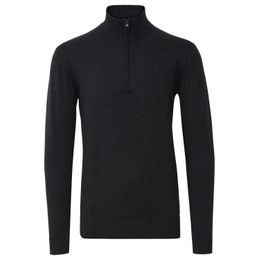 Troyer INDICODE "Troyer IDBaddon", Herren, Gr. XL, grau (charcoal mix), Obermaterial: 80% Baumwolle CO. 20% Polyamid PA., unifarben, normal, ohne Ausschnitt, Pullover Troyer
