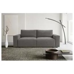 Schlafsofa WERK2 "Lima, inkl. Bettkasten, bequem, Mega Sofa: Breite 245 cm", grau, B:245cm H:74cm T:102cm, 100% Polyester, Sofas, Schlafsofa, Big Sofa mit Bettfunktion und Stauraum f&uuml;r Krims & Krams