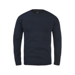 Strickfleece-Pullover INDICODE "Strickpullover IDErnesto", Herren, Gr. XXL, blau (navy), Obermaterial: 80% Baumwolle CO. 20% Polyamid PA., Pullover Strickfleece-Pullover