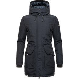 Winterjacke Navahoo "Winterjacke Blizzardstorm", Damen, Gr. L, blau (navy), Obermaterial: 70% Baumwolle CO. 30% Nylon NY. Obermaterial: Futter: 100% Polyester PES. 100% Polyester PES., Jacken Winterjacke