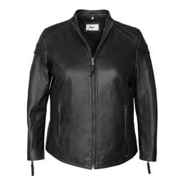 Lederjacke Maze "Lederjacke 42021312", Damen, Gr. 56, schwarz, Obermaterial: 100% Lammleder LEL. Futter: 100% Baumwolle CO., Jacken Lederjacke