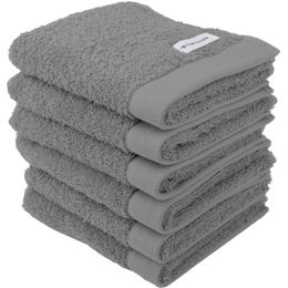 G&auml;stehandtuch Tom Tailor HOME "COLOR BATH", grau (moody grau), B:30cm L:50cm, Frottier, Frottier, Handt&uuml;cher, G&auml;stehandtuch, 100% Baumwolle, 30x50 cm, uni, gro&szlig;e Farbauswahl