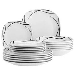 M&auml;ser Tafelservice M&Auml;SER "DECORA, Teller Set, Porzellan", wei&szlig;, 18 Stk., Porzellan, Geschirr-Sets, Tafelservice