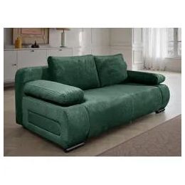 Schlafsofa Collection AB "Moritz", flaschengr&uuml;n, B:200cm H:85cm T:98cm, 100%Polyester, Sofas, Schlafsofa
