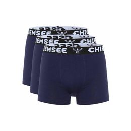 Boxershorts Chiemsee "Boxershort Boxer Briefs, Regular Fit 3P 3er Pack", Herren, Gr. 3XL, blau (dunkelblau), Obermaterial: 95% Baumwolle CO. 5% Elasthan EL., Unterhosen Boxershorts