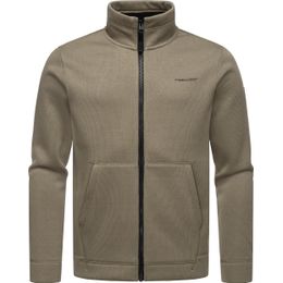 Sweatjacke Ragwear "Sweatjacke Fabbian Collar", Herren, Gr. 3XL, braun (mocca), Obermaterial: 100% Polyester PES. Futter: 100% Polyester PES., Sweatjacken Sweatjacke