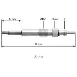 Valeo Gl&uuml;hkerze 345104 11V f&uuml;r RENAULT SKODA VW PEUGEOT SEAT AUDI CITRO&Euml;N FORD 1037204 95VW-6M090-AB N10140105