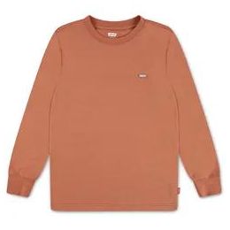 Levi's Langarmshirt LEVI'S KIDS "LVB LS GRAPHIC TEE SHIRT", Jungen, Gr. 16 (176), orange (mango), Single Jersey, Obermaterial: 100% Baumwolle, regular fit normal, Rundhals, gerader Abschluss, Shirts Langarmshirt, mit Logo Stickerei for BOYS