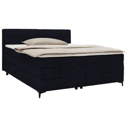 Boxspringbett Bari Schwarz ca. 200x200cm