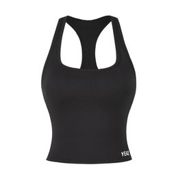 Sporttop YEAZ "Top CRUSH", Damen, Gr. M, schwarz, Obermaterial: 78% Nylon NY. 22% Elasthan EL., Tops Sporttop