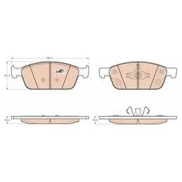 TRW Bremsbelagsatz, Scheibenbremse GDB2009 vorne rechts links f&uuml;r FORD (CHANGAN) BV61-2K021-AC 2390587 5181461