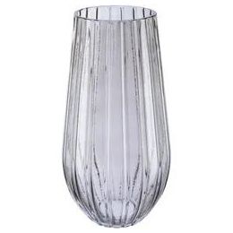 Tischvase OTTO HOME "Adella mit Reliefoberfl&auml;che", grau (grau, transparent), H:26cm &Oslash;:24cm, Glas, Vasen, Blumenvase mit besonderer Strukturoberfl&auml;che, H&ouml;he ca. 26 cm