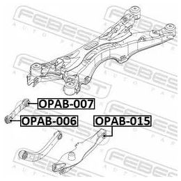 FEBEST Lagerung, Lenker OPAB-015 hinten rechts links f&uuml;r GENERAL MOTORS SAAB ALFAROME/FIAT/LANCI OPEL 13204109 0423001 0423034