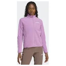 Fleecejacke Adidas TERREX "W MT ESS FZ FL", Damen, Gr. L, prepur, Obermaterial: 100% Polyester, normal, Jacken Fleecejacke