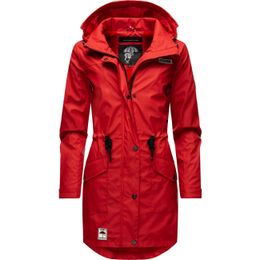 Funktionsmantel Navahoo "Regenjacke Deike", Damen, Gr. S, rot, Obermaterial: 50% Polyurethan PU. 50% Polyester PES. Obermaterial: Futter: 100% Polyester PES., M&auml;ntel Funktionsmantel