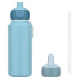 Trinkflasche Mepal "Pop-Up Trinkflasche + Flip-Up Ersatzdeckel Campus 400 ml", blau (cool blau), 400ml, Trinkflaschen, Trinkflasche