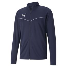 Trainingsjacke Puma "TEAMRISE TRAINING POLY JACKET", Damen, Gr. XL, peacoat, Puma wei&szlig;, Piqu&eacute;, Obermaterial: 100% Polyester, unifarben, regular fit normal, Jacken Trainingsjacke, sportlicher Stil, atmungsaktives Material, mit DryCELL Technologie