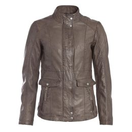 Langjacke Mustang "Lederjacke Jasmin", Damen, Gr. S, braun, Obermaterial: 100% Schafsleder sheepskin. Futter: 100% Polyester PES., Jacken Langjacke