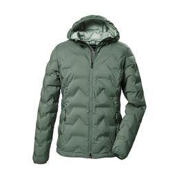 Steppjacke Killtec "KOW 8 WMN QLTD JCKT", Damen, Gr. 42, grau (graugr&uuml;n), Oberstoff: Oberseite: 100% Polyester (recycelt), R&uuml;ckseite: 100% Polyester, Wattierung: 100% Polyester (recycelt), Jacken Steppjacke, Wasserabweisende Damenjacke, atmungsaktiv, weitenregulierbar