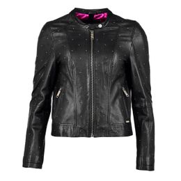 Bikerjacke Maze "Lederjacke Nelo", Damen, Gr. L, schwarz, Obermaterial: 100% Lammleder LEL. Futter: 100% Polyester PES., Jacken Bikerjacke