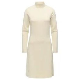 A-Linien-Kleid Ragwear "Leavie", Damen, Gr. S (36), Normalgr&ouml;&szlig;en, ecru, Material: 47% Polyester, 47% Modal, 6% Elasthan, A-Linie knielang, hoch geschlossener Ausschnitt, eng, Kleider, Modisches Damen Sweatkleid mit Stehkragen