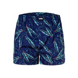 Webboxer Happy Shorts "Web-Boxershorts 1er Pack", Herren, Gr. XL, bunt (tropical leaves), Obermaterial: 100% Baumwolle CO., Unterhosen Webboxer