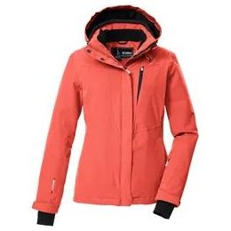 Skijacke Killtec "KSW 25 WMN SKI JCKT", Herren, Gr. 40, coral, Obermaterial: 100% Polyester;Futter: 100% Polyester;F&uuml;llung: 100% Polyester, Jacken Skijacke, Atmungsaktive, wasserdichte Skijacke mit abnehmbarer Kapuze