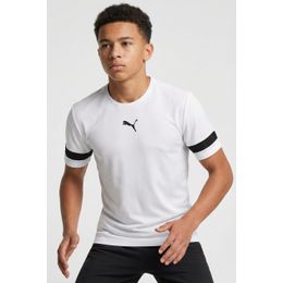 Fu&szlig;balltrikot Puma "TEAMRISE JERSEY JR", Kinder, Gr. 128, schwarz-wei&szlig; (Puma wei&szlig;, Puma schwarz, Puma wei&szlig;), Netz, Obermaterial: 100% Polyester, unifarben, slim fit normal, Rundhals, Trikots Fu&szlig;balltrikot, Fu&szlig;ball, Kurzarm, mit Rundhalsausschnitt, mit DryCELL Technologie