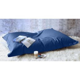 Sitzsack Kinzler "XXL Outdoorf&auml;hig", blau (dunkelblau), B:140cm H:20cm T:180cm, Polyester, Sitzs&auml;cke, Sitzsack, Uni Farben, Outdoor geeignet, ideal im Wohnzimmer & Kinderzimmer