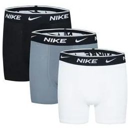 Boxershorts Nike SPORTSWEAR "f&uuml;r Jungs", M&auml;dchen, Gr. S (116/122/128), 3 Stk., schwarz-wei&szlig; (schwarz, wei&szlig;), Jersey, Obermaterial: 95% Baumwolle, 5% Elasthan, Unterhosen, Kinder Unterhose aus Baumwolle