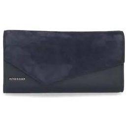 Clutch Peter Kaiser "Peter Kaiser Taschen Veloursleder", Damen, Gr. onesize, blau (dunkelblau), Veloursleder, Taschen